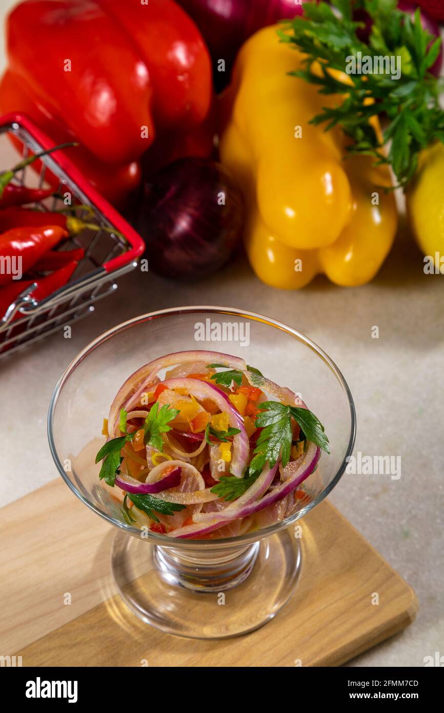 Seafood ceviche, typical dish from Peru Stock Photo - Alamy