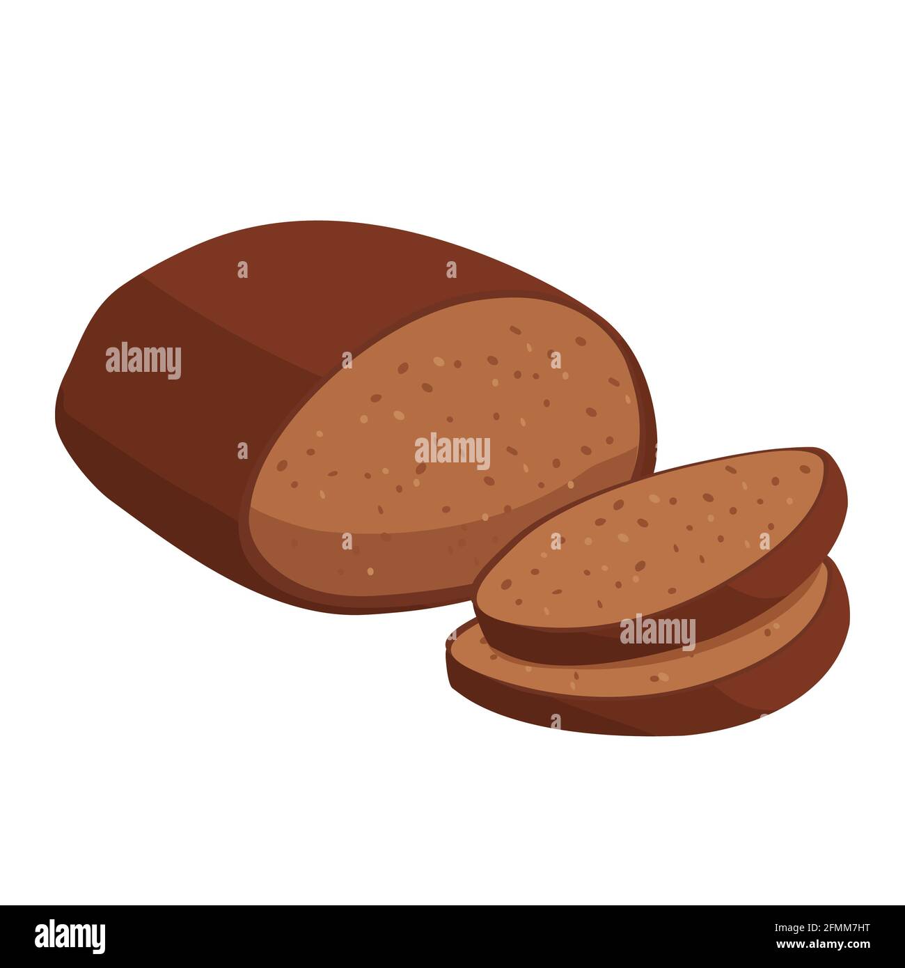 Cartoon vector illustration isolated object delicious flour food bakery ...
