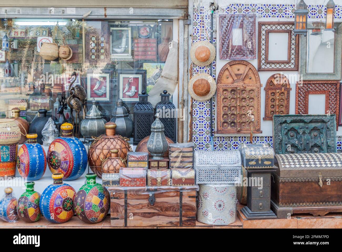 MUSCAT, OMAN - FEBRUARY 22, 2017: Souvenir shop in Mutrah district of ...