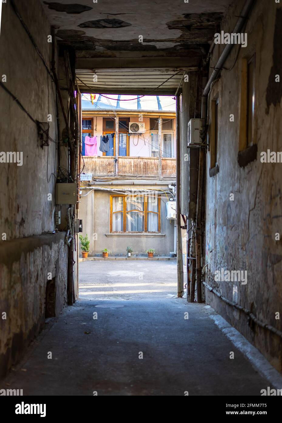 Poor and old quaters in Tbilisi capital city of Georgia Stock Photo - Alamy
