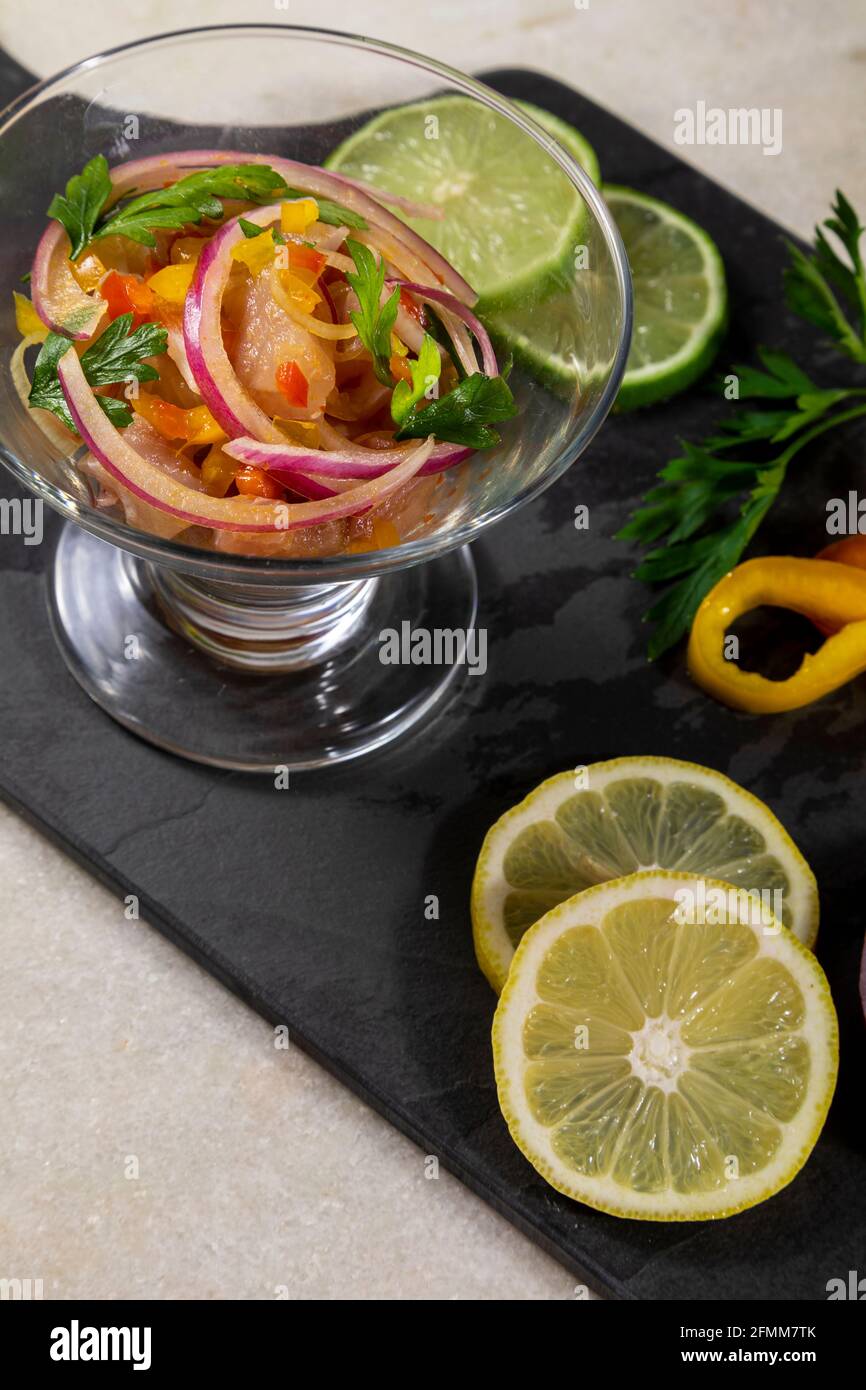 Seafood ceviche, typical dish from Peru Stock Photo - Alamy