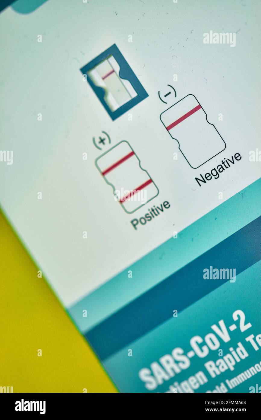 Infographic showing positive and negative test results Stock Photo - Alamy