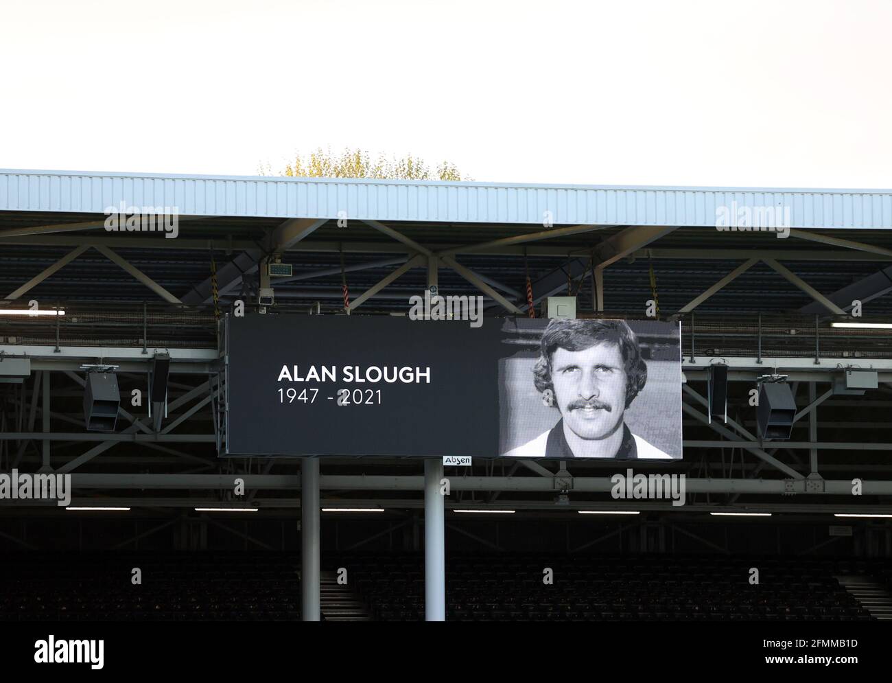 A tribute to the late Alan Slough before the Premier League match at ...