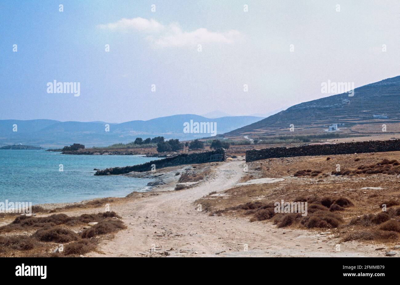 Scanned image of a beach near the Monastery at Paros Park, near Naoussa ...