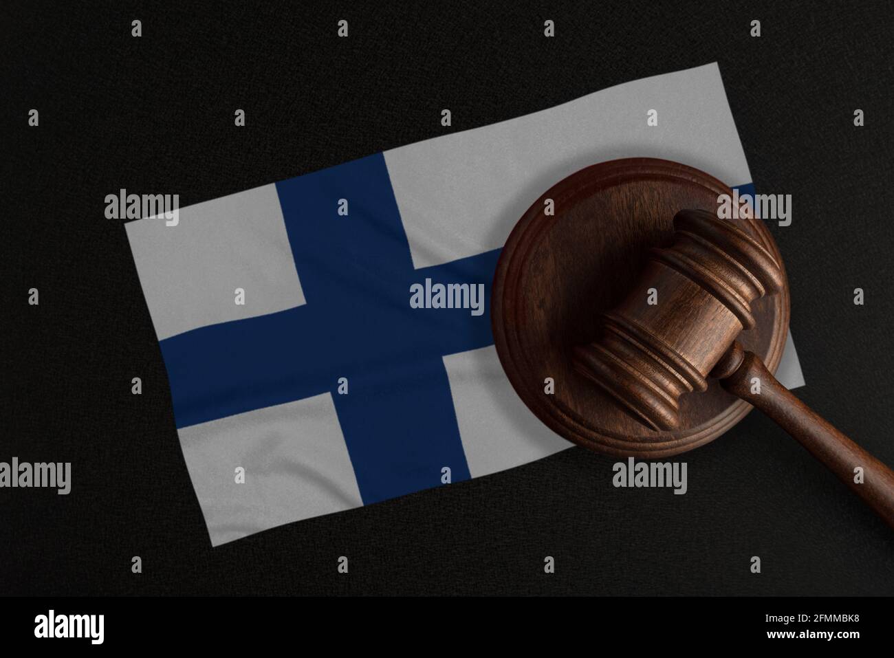 Judges gavel and the flag of Finland. Law and Justice. Constitutional ...