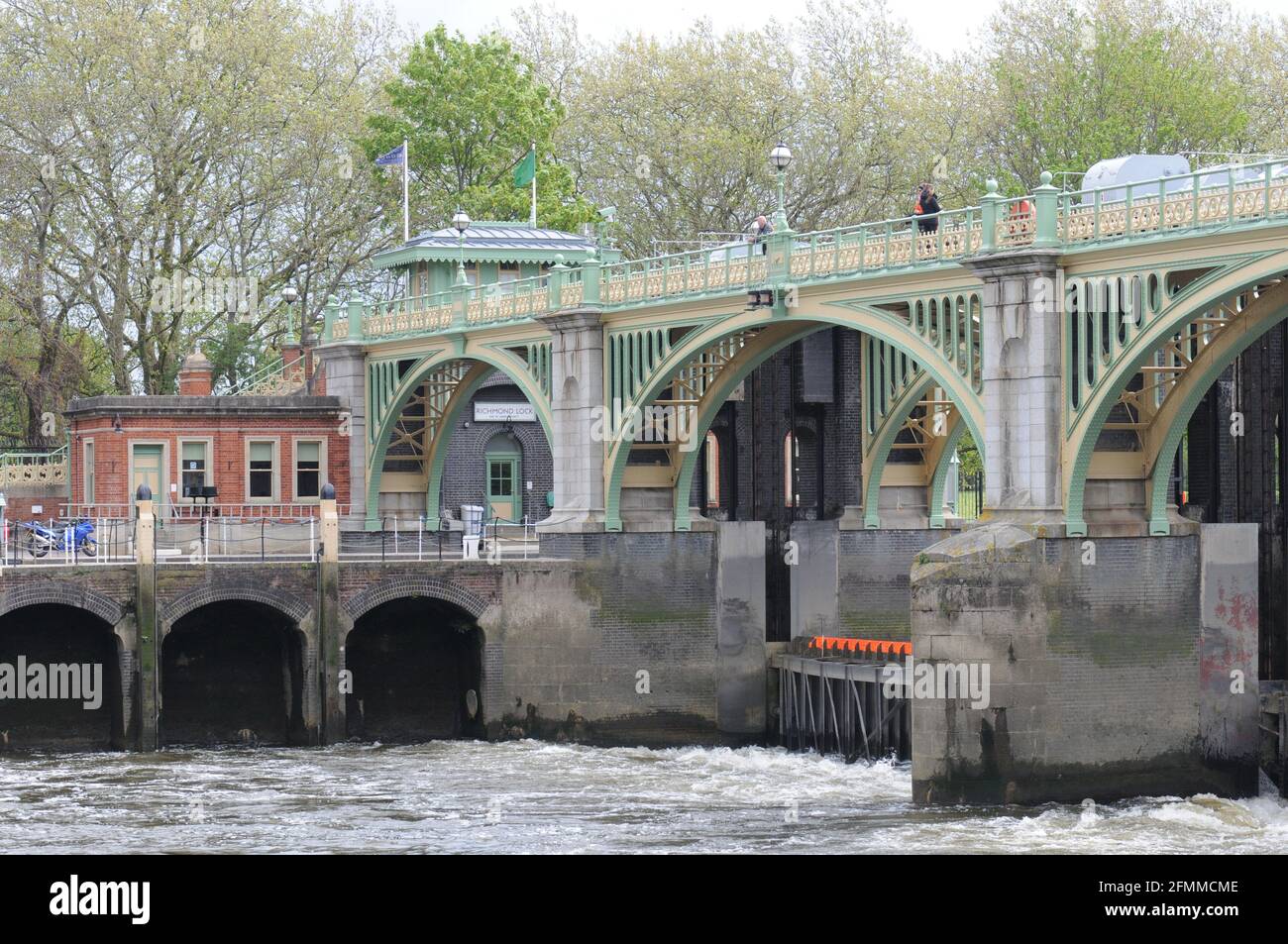 London, UK. 10th May, 2021. Richmond Lock where the young minke whale ...