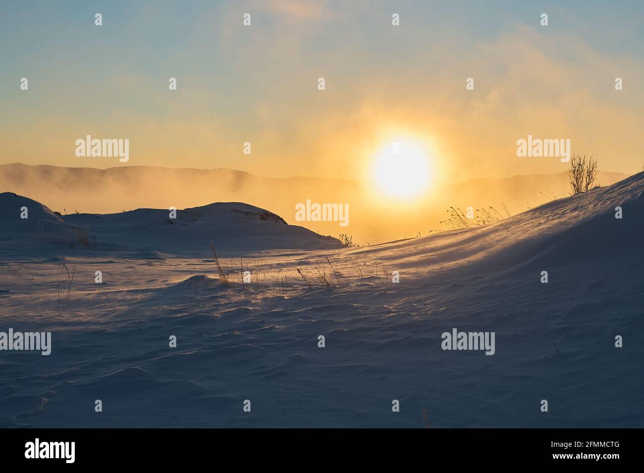 Shades of a colorful snowy sky hi-res stock photography and images - Alamy