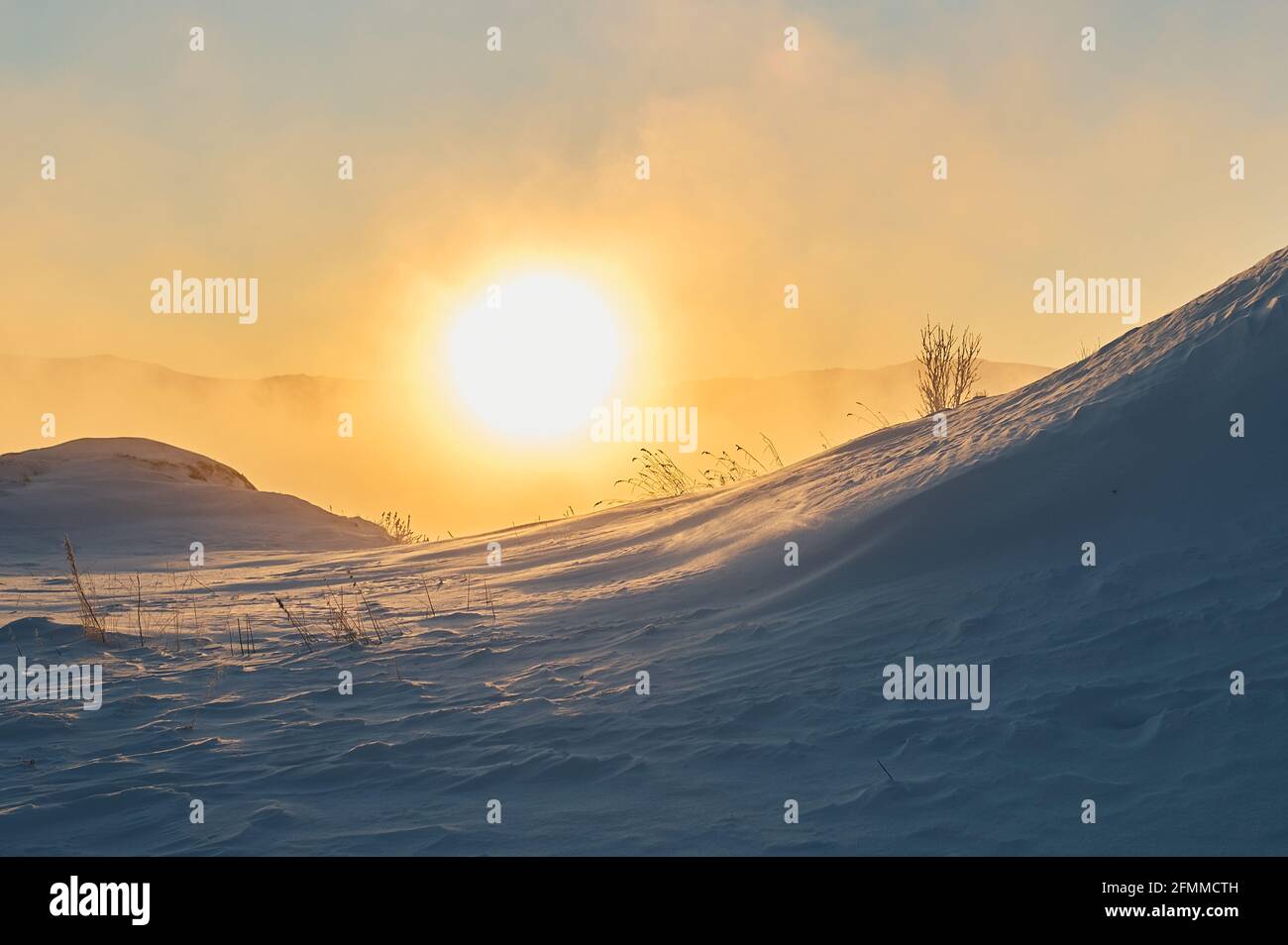 Shades of a colorful snowy sky hi-res stock photography and images - Alamy