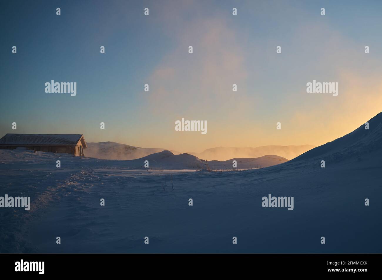 Shades of a colorful snowy sky hi-res stock photography and images - Alamy