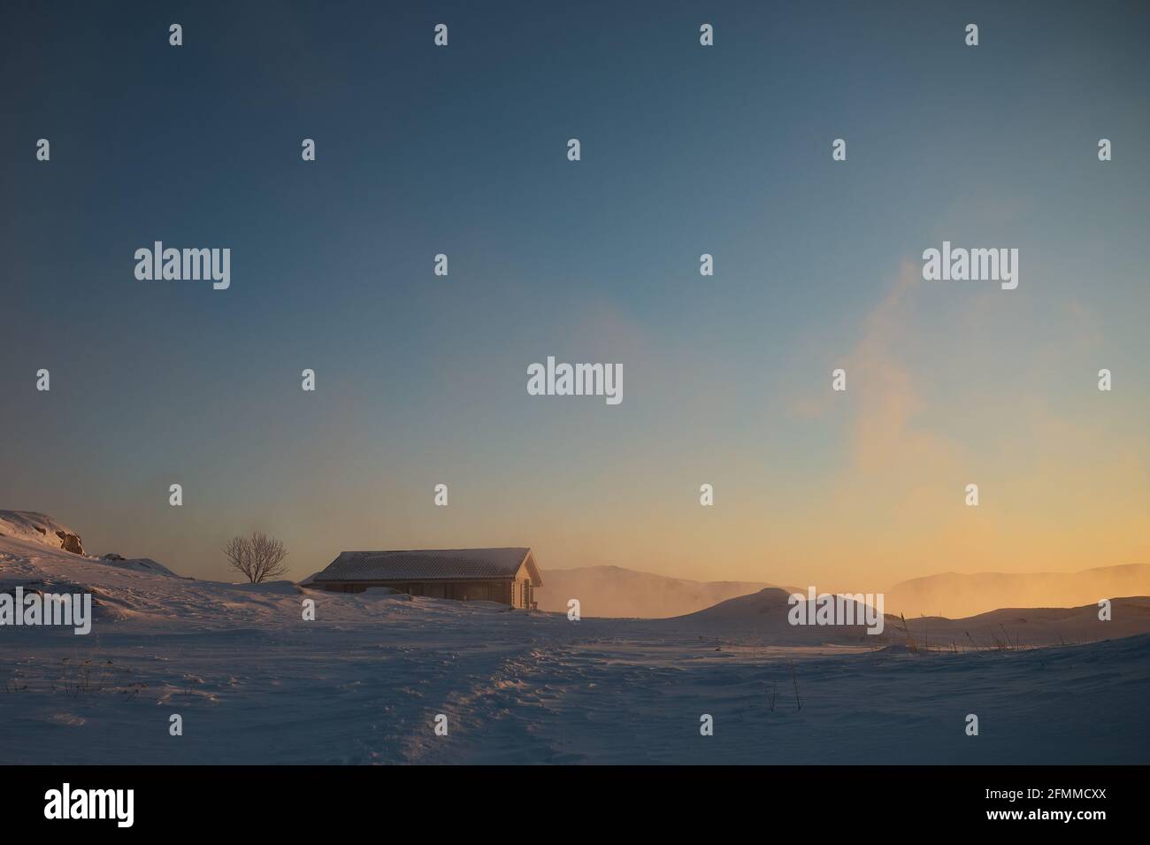 Shades of a colorful snowy sky hi-res stock photography and images - Alamy
