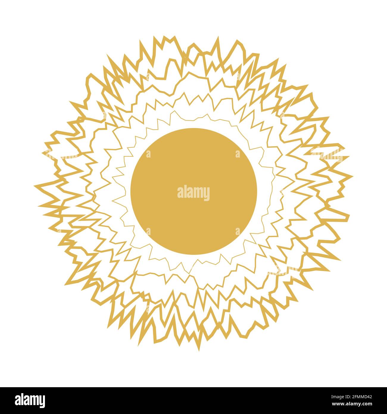 Sun abstract illustration isolated on white background Stock Vector ...