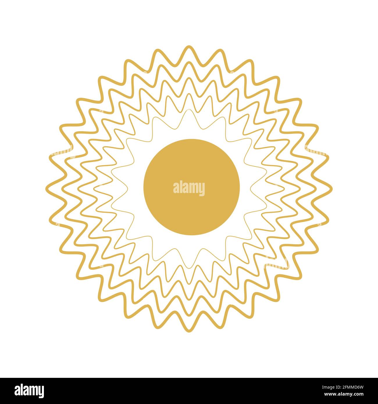 Sun abstract illustration isolated on white background Stock Vector ...