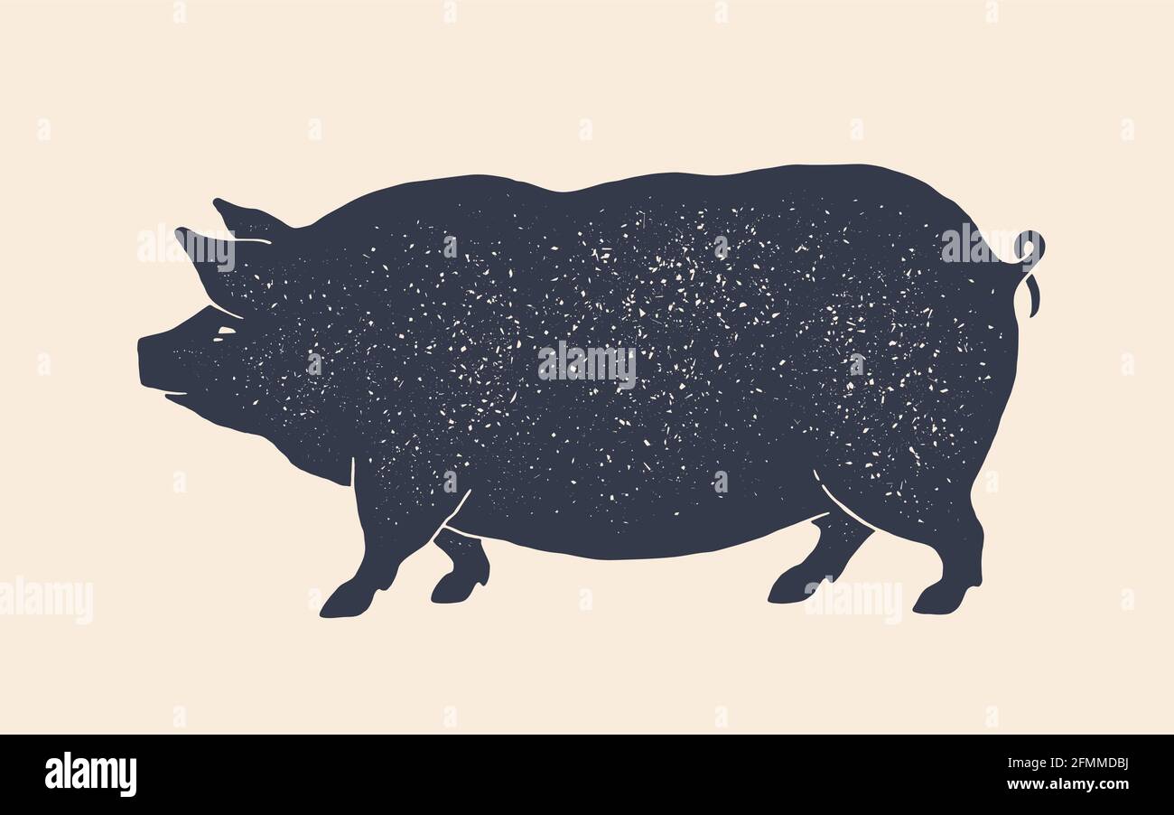 Hog Silhouette White