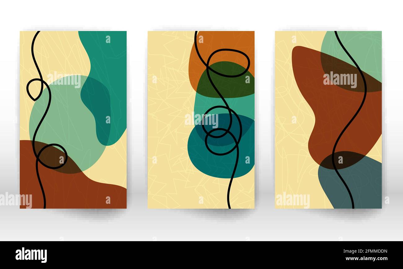 Set of geometric shapes. Hand drawn watercolor effect design elements ...