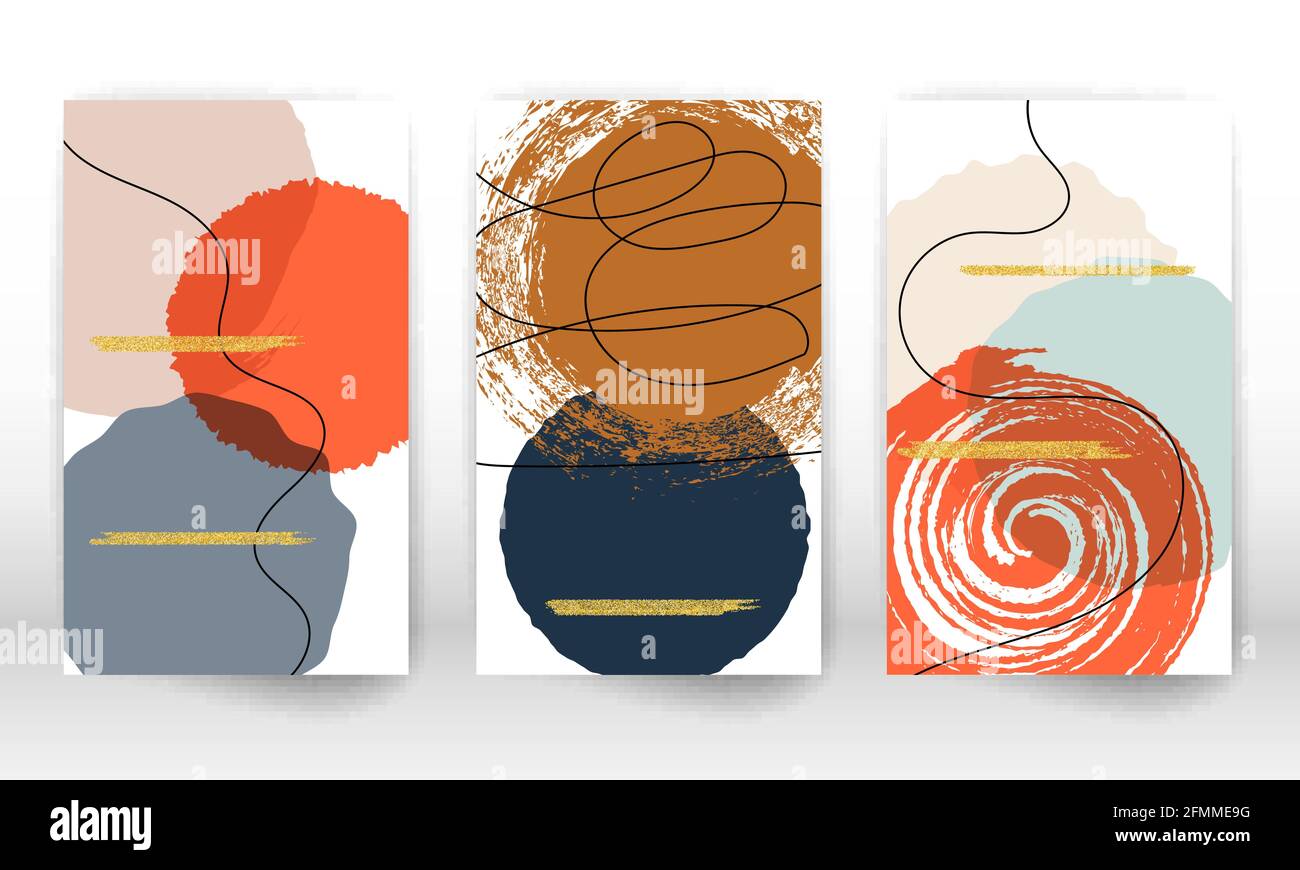 Watercolor effect design cover. Hand drawn geometric shapes. Doodle ...