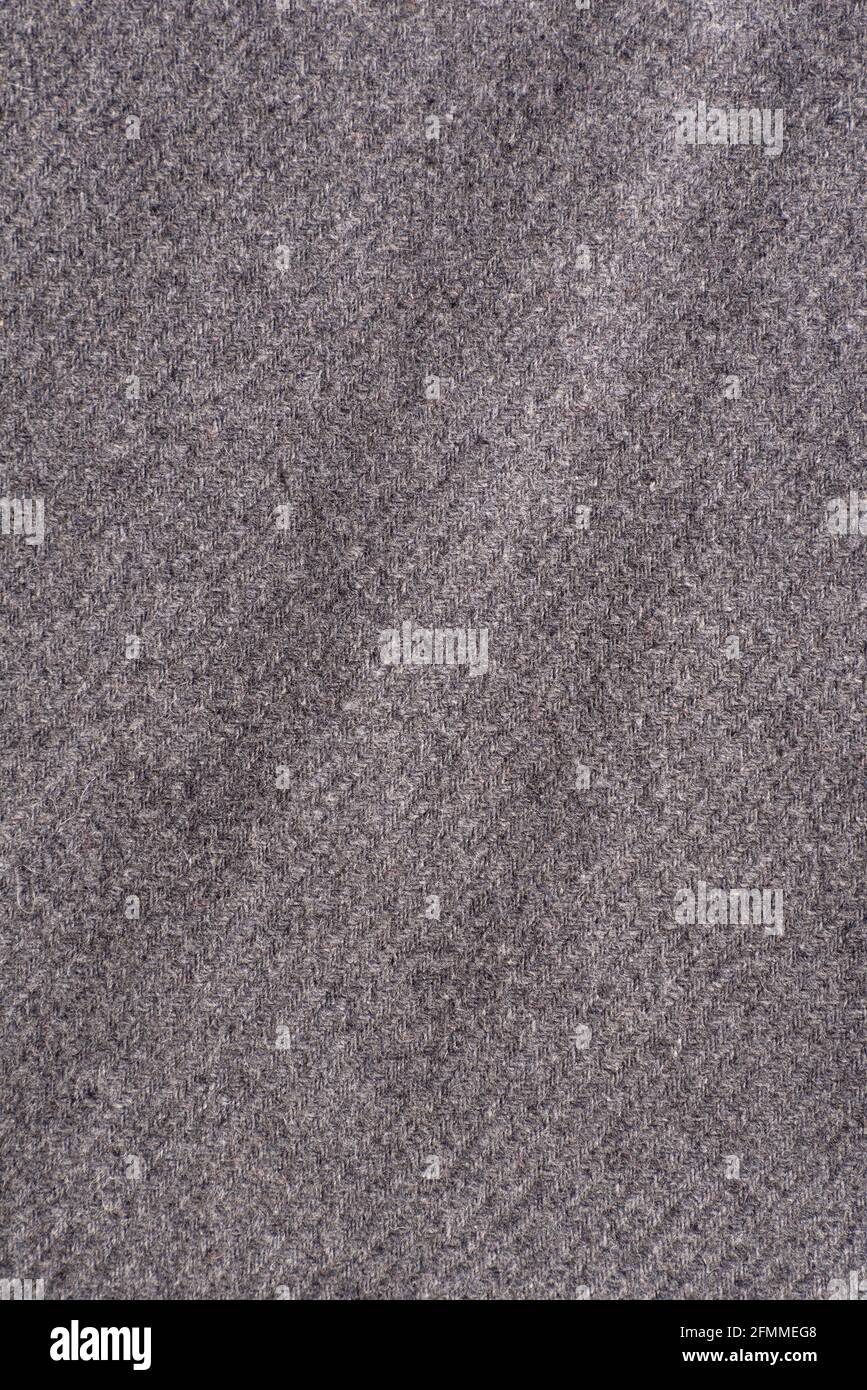 Texture of gray woolen fabric close-up.Texture background material ...