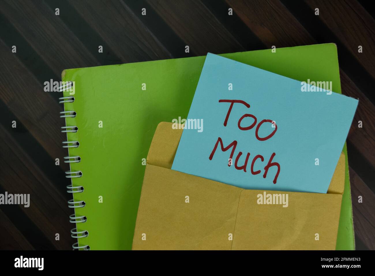 Too Much text on document above brown envelope Stock Photo - Alamy Too Much text on document above brown envelope Stock Photo - Alamy