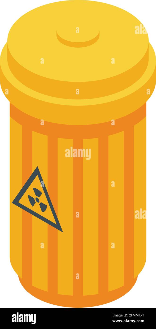 Lab garbage bin icon. Isometric of Lab garbage bin vector icon for web ...