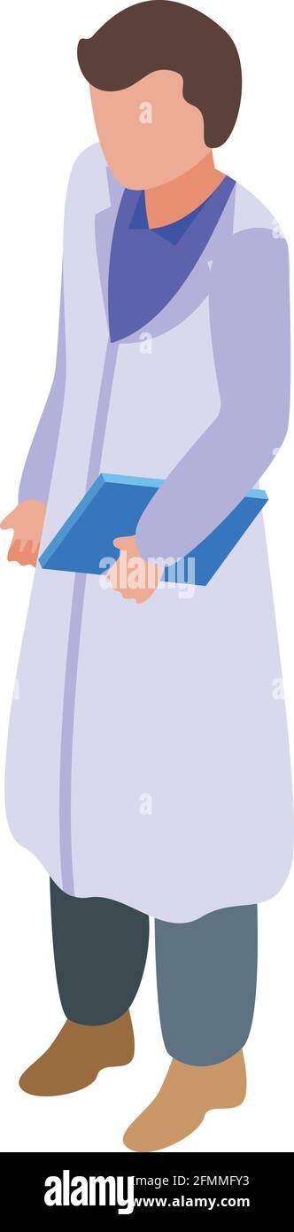 Lab research scientist icon. Isometric of Lab research scientist vector ...