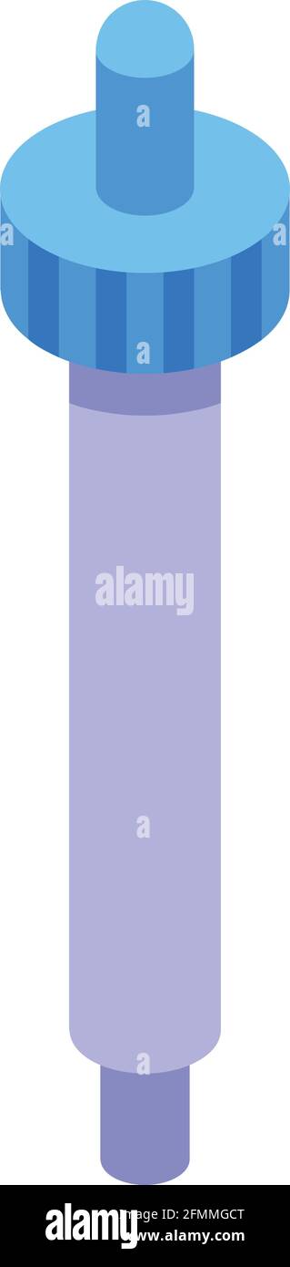 Lab pipette icon. Isometric of Lab pipette vector icon for web design ...