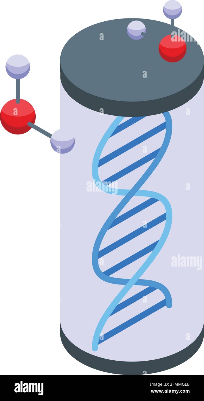 Research scientist dna capsule icon. Isometric of Research scientist ...
