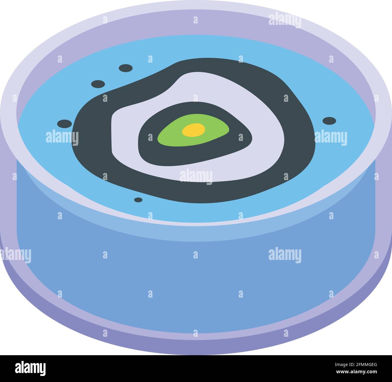 Experiment petri dish icon. Isometric of Experiment petri dish vector ...