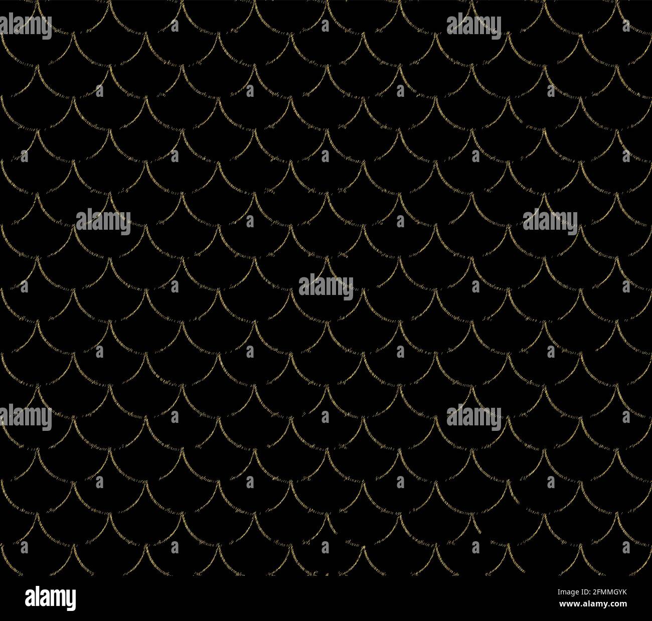 Mermaid gold scales. Fish squama. Golden pattern. Black background ...