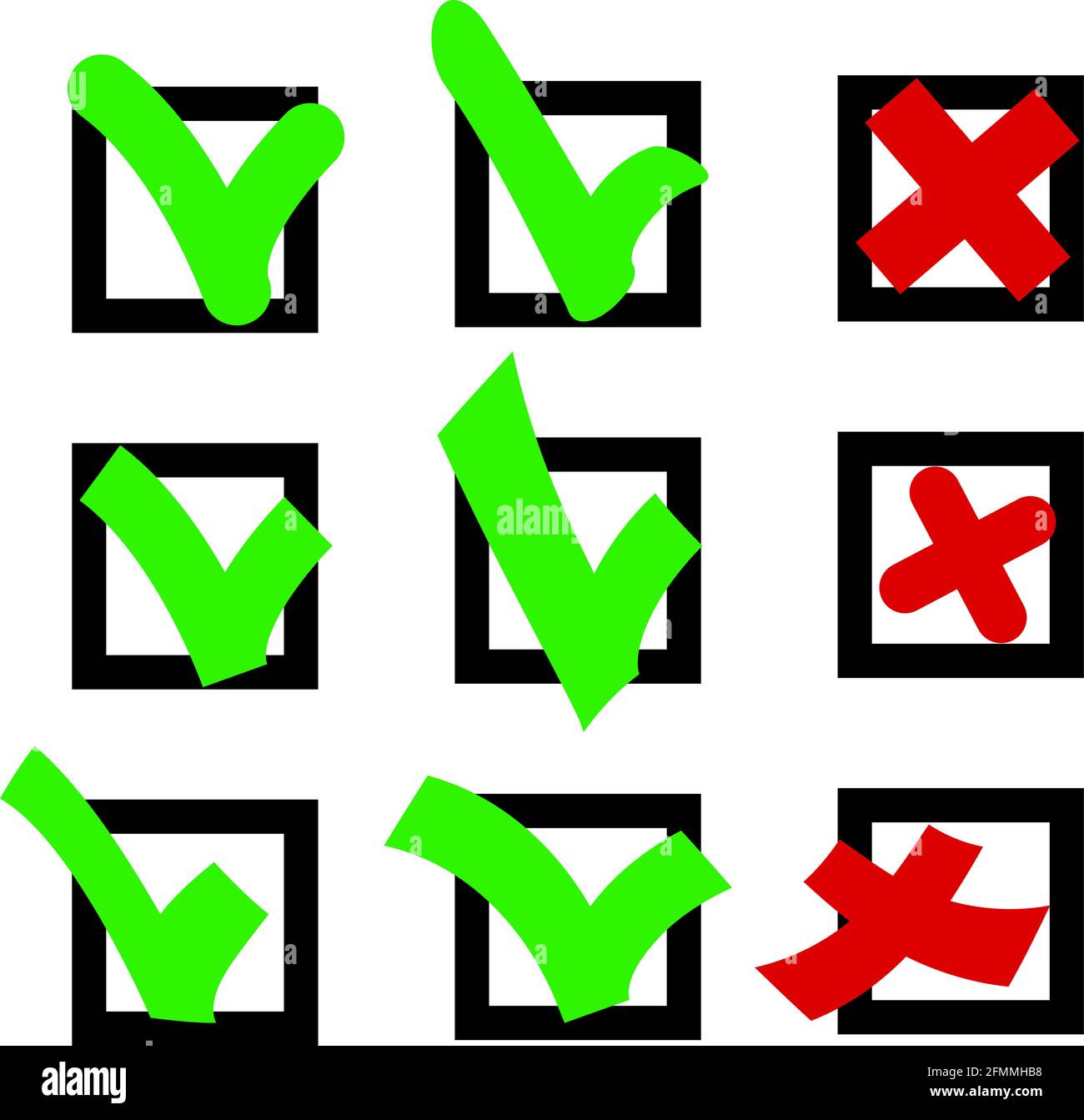 A Checkbox Set Stock Vector Images - Alamy