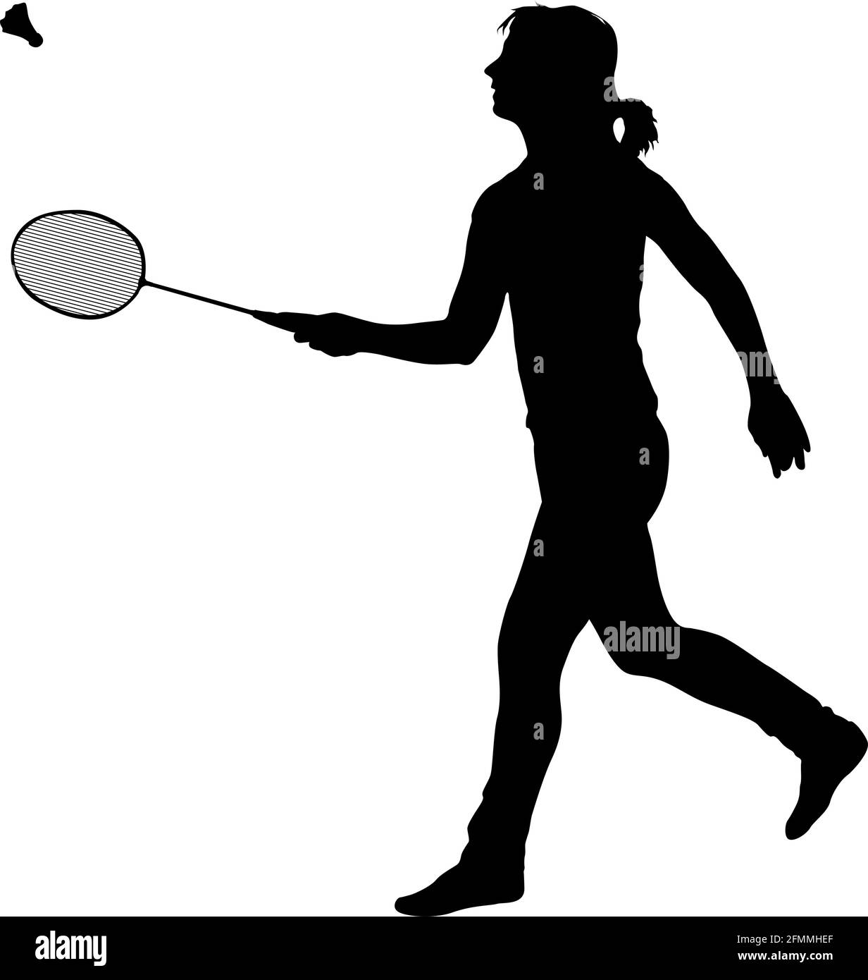 Badminton Player Silhouette Png