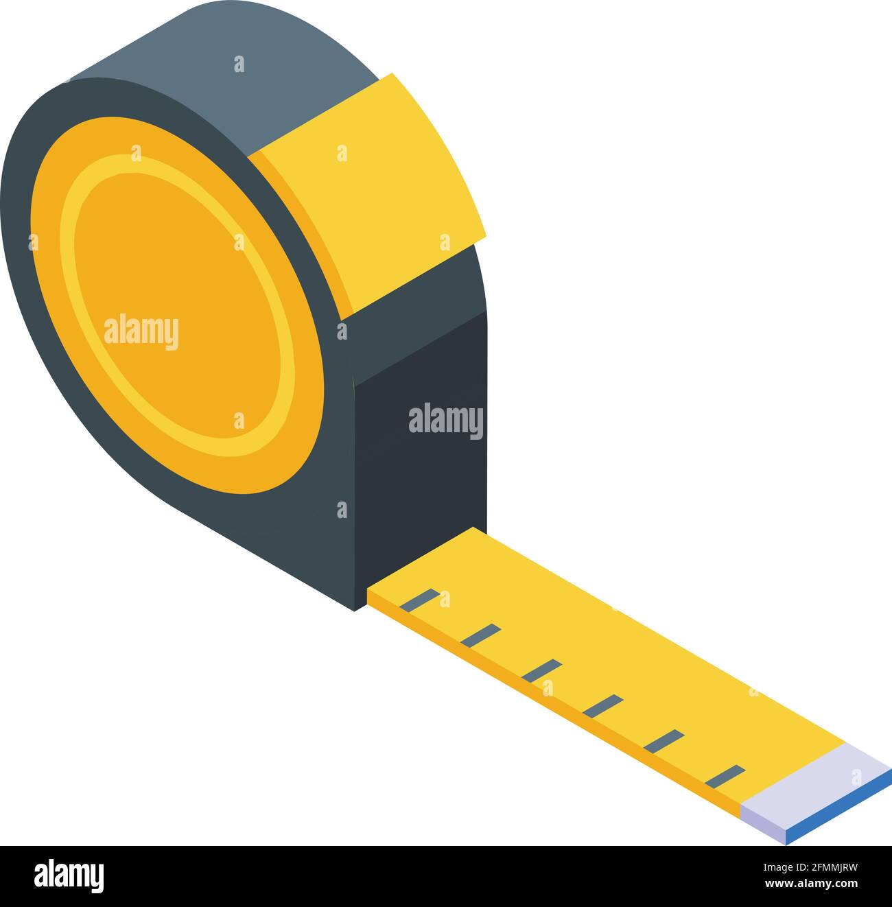 Measurement tape keep distance icon. Isometric of Measurement tape keep ...
