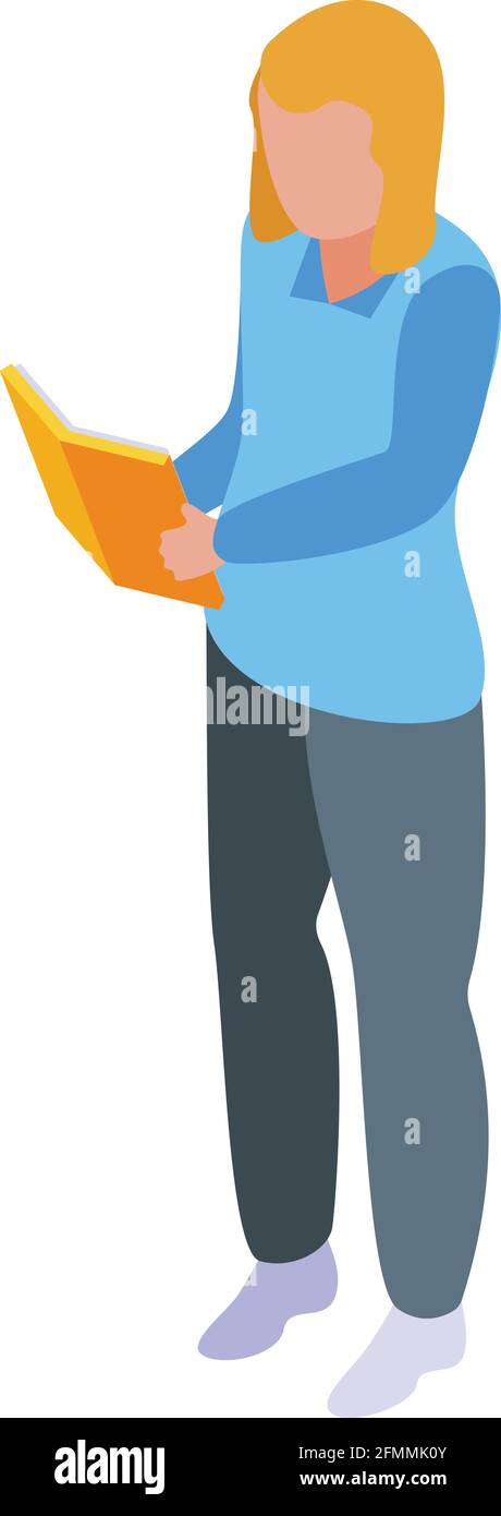 Campus girl student icon. Isometric of Campus girl student vector icon ...