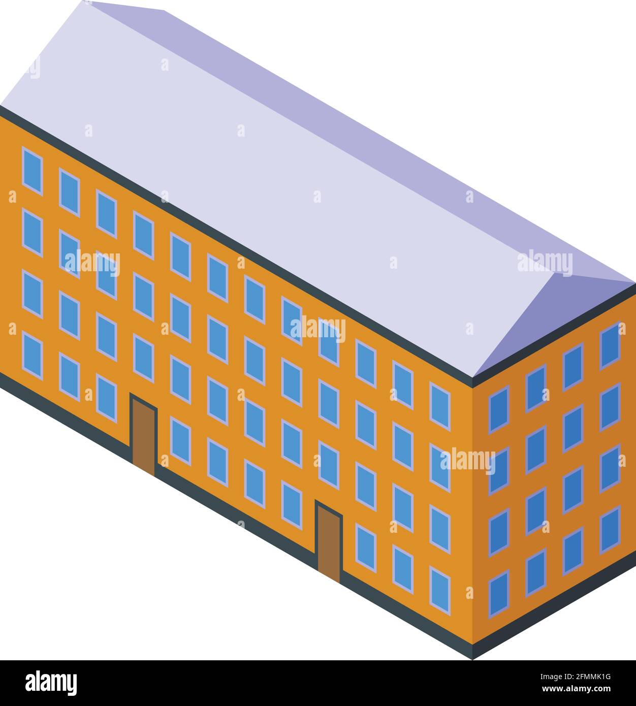 Campus apartment icon. Isometric of Campus apartment vector icon for ...