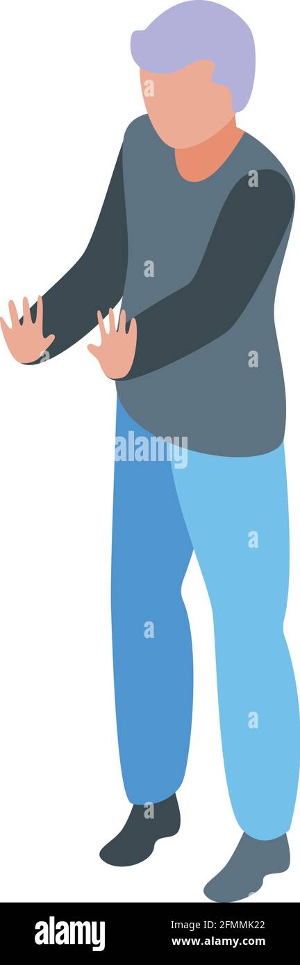 Stop keep distance icon. Isometric of Stop keep distance vector icon ...