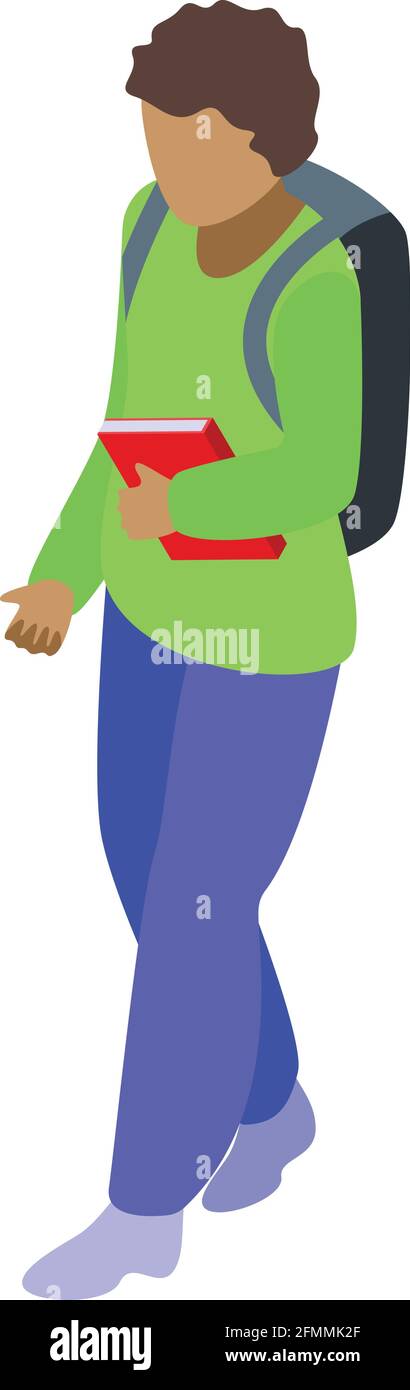 Campus student icon. Isometric of Campus student vector icon for web ...