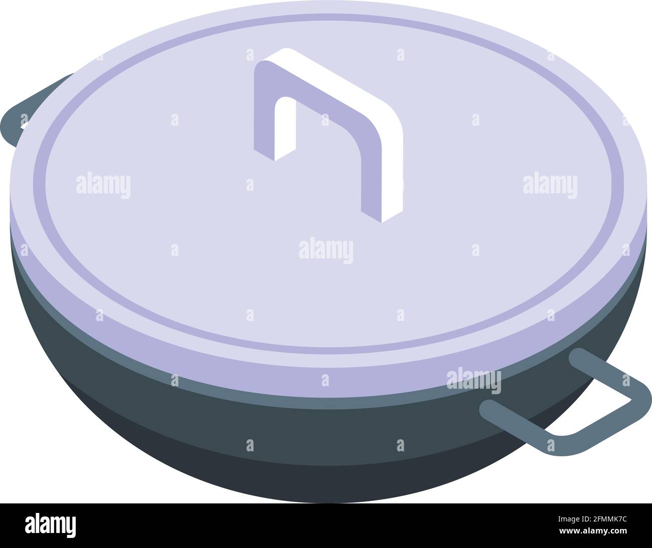 Wok menu pot icon. Isometric of Wok menu pot vector icon for web design ...