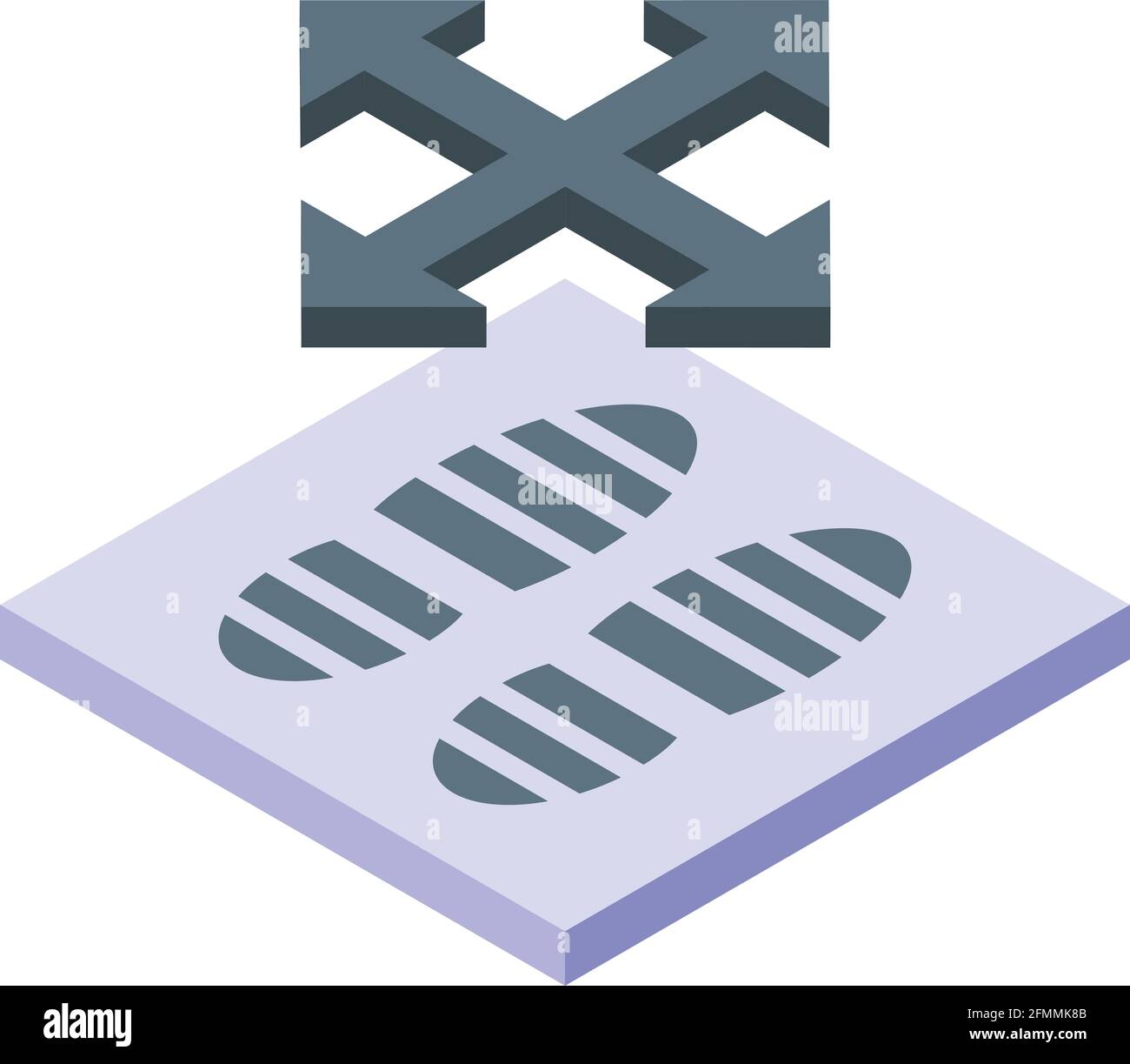 Direction keep distance icon. Isometric of Direction keep distance ...