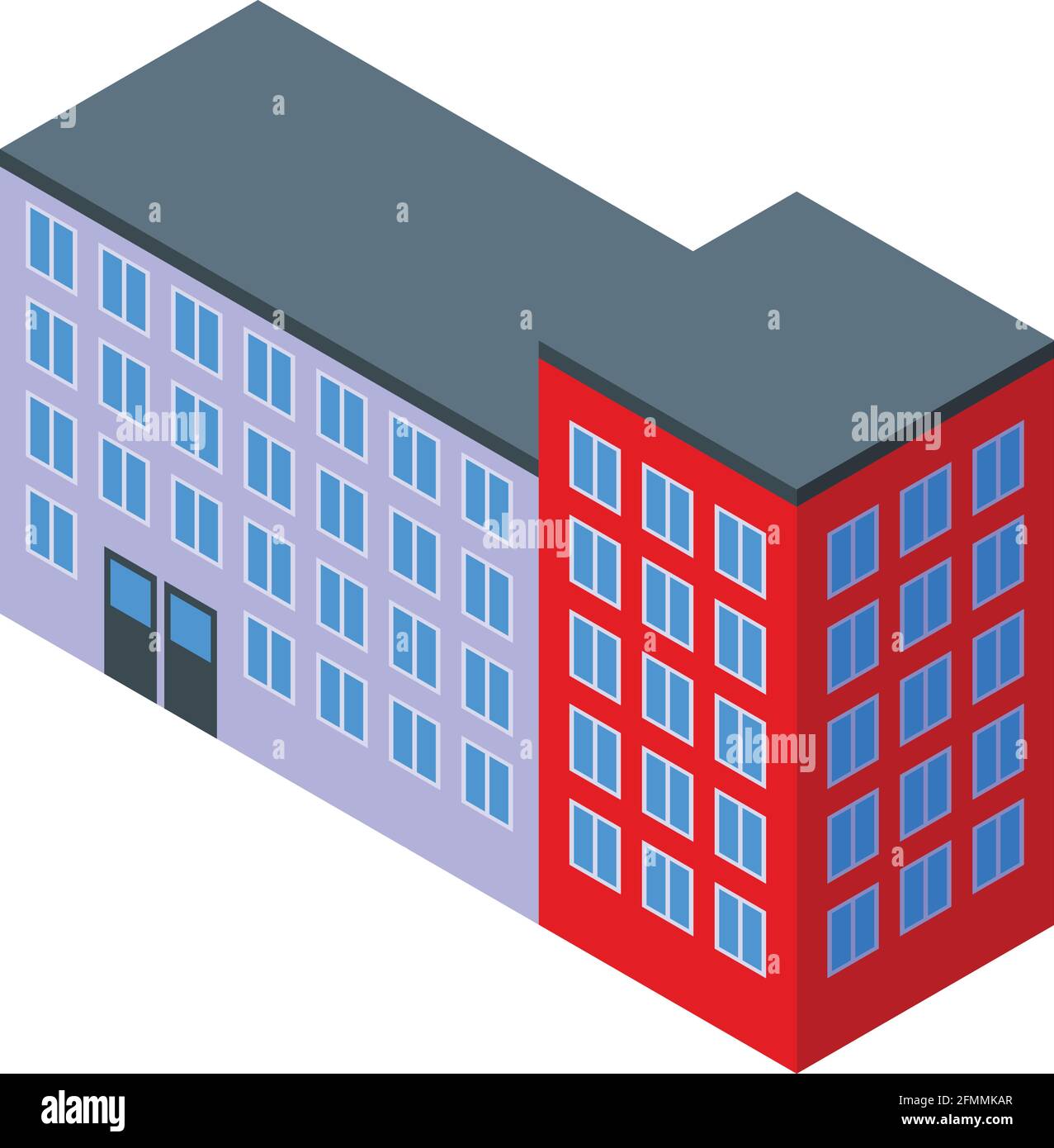 Campus building icon. Isometric of Campus building vector icon for web ...