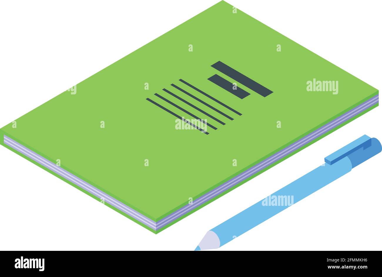 Campus notebook icon. Isometric of Campus notebook vector icon for web ...