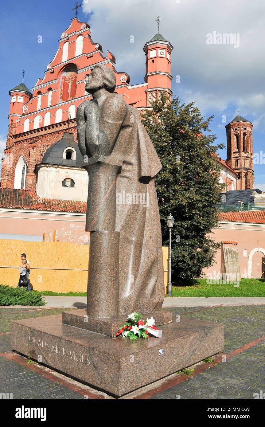 Vilnius adam mickiewicz monument hi-res stock photography and images ...