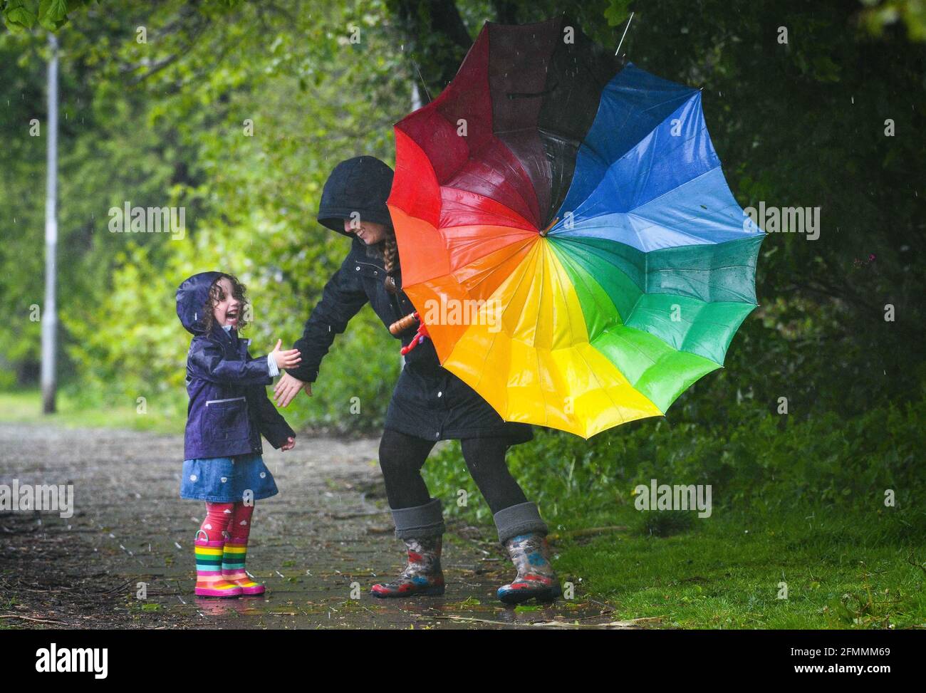 Toddler, Lillian Joy aged four pictured enjoying the wet weather in ...