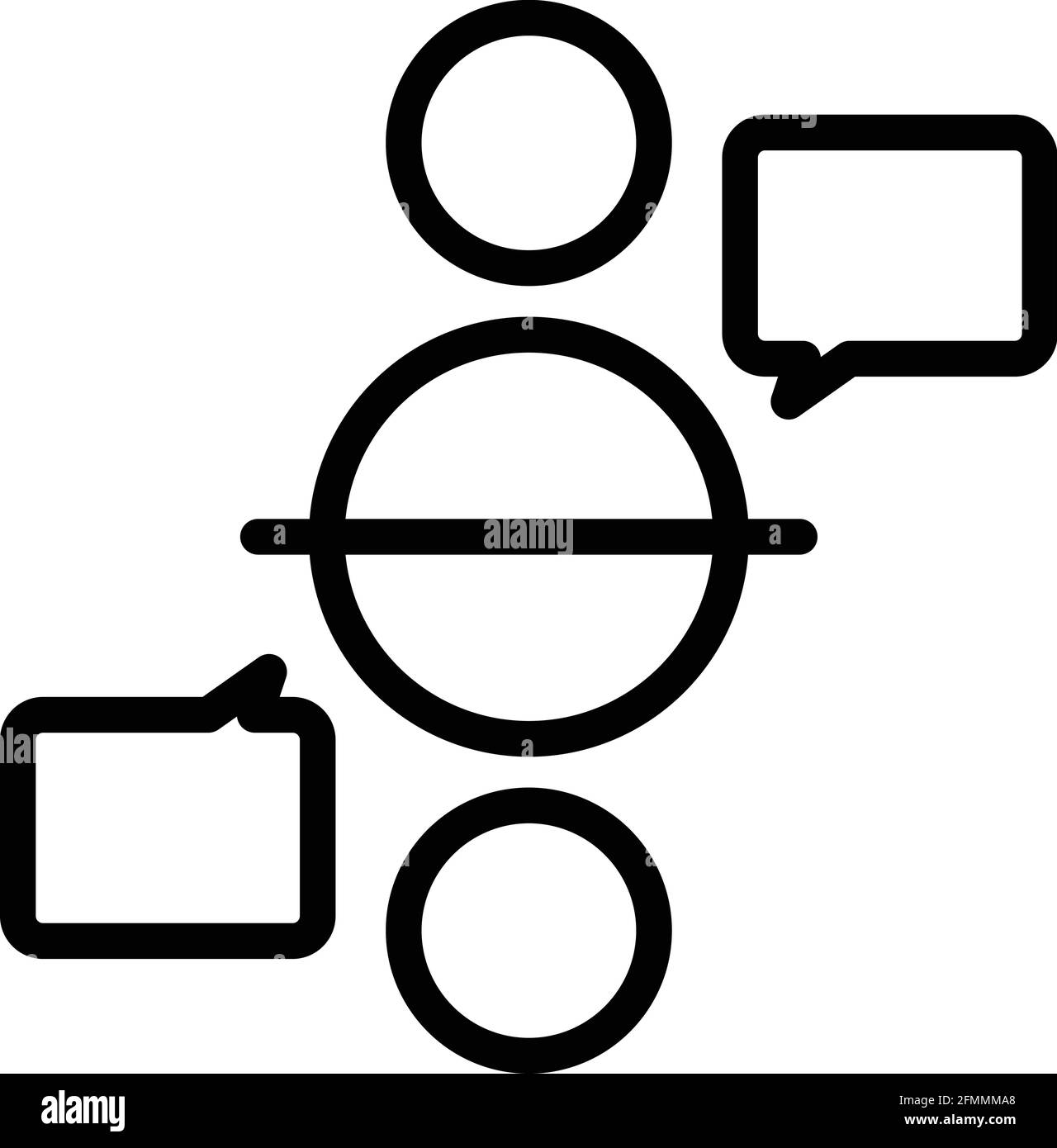 Human resources chat icon. Outline Human resources chat vector icon for ...