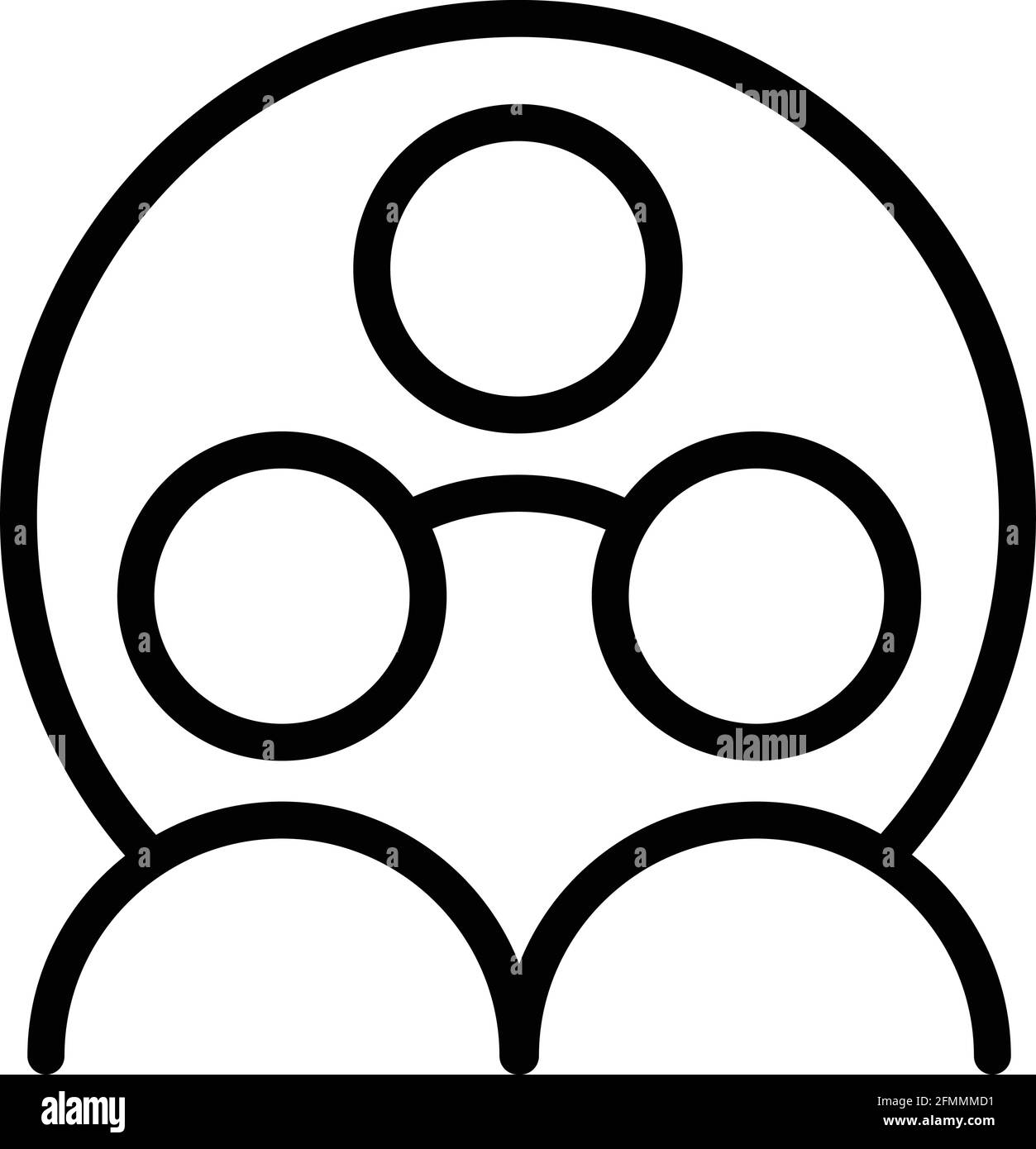 Human resources group icon. Outline Human resources group vector icon ...