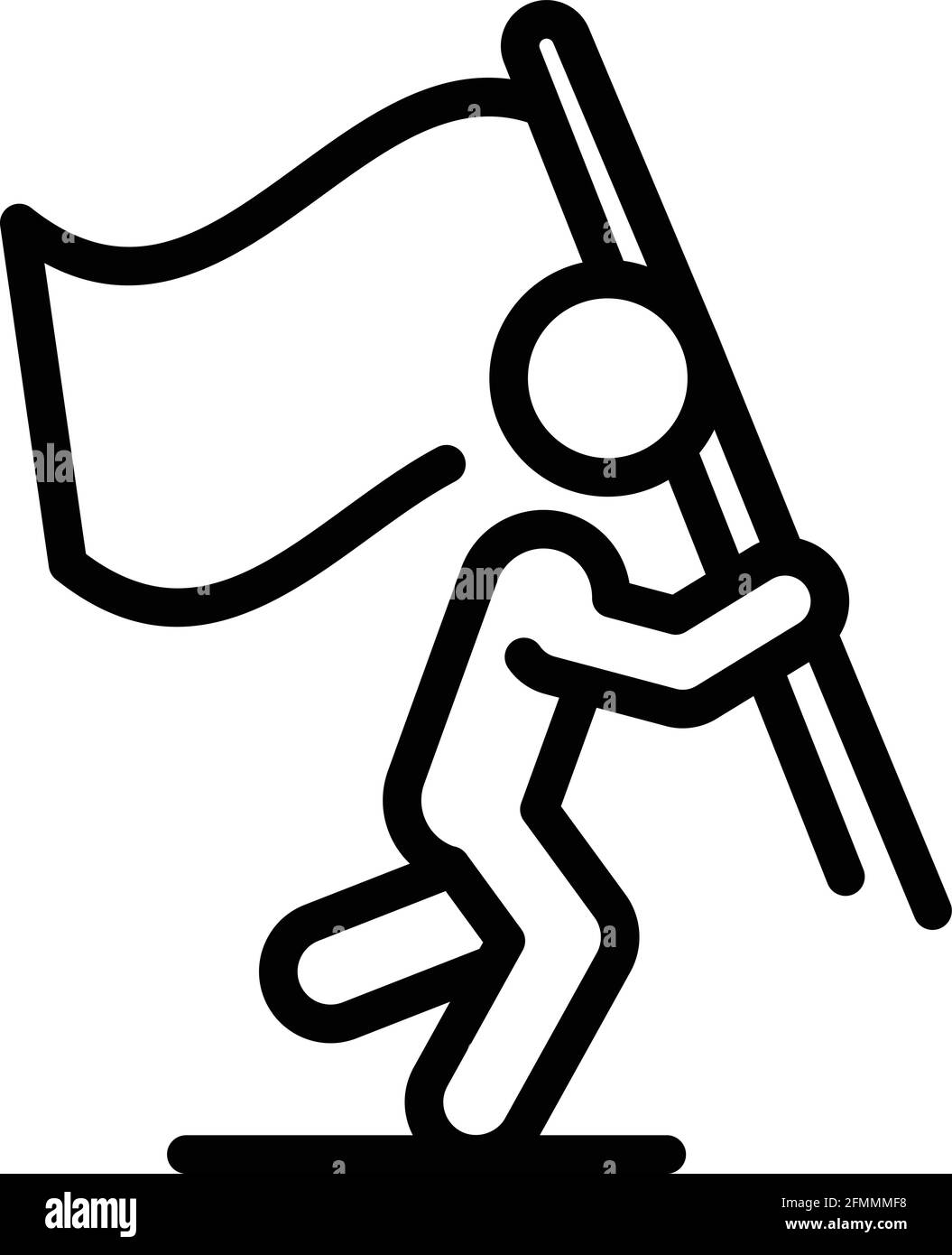 Human resources flag icon. Outline Human resources flag vector icon for ...