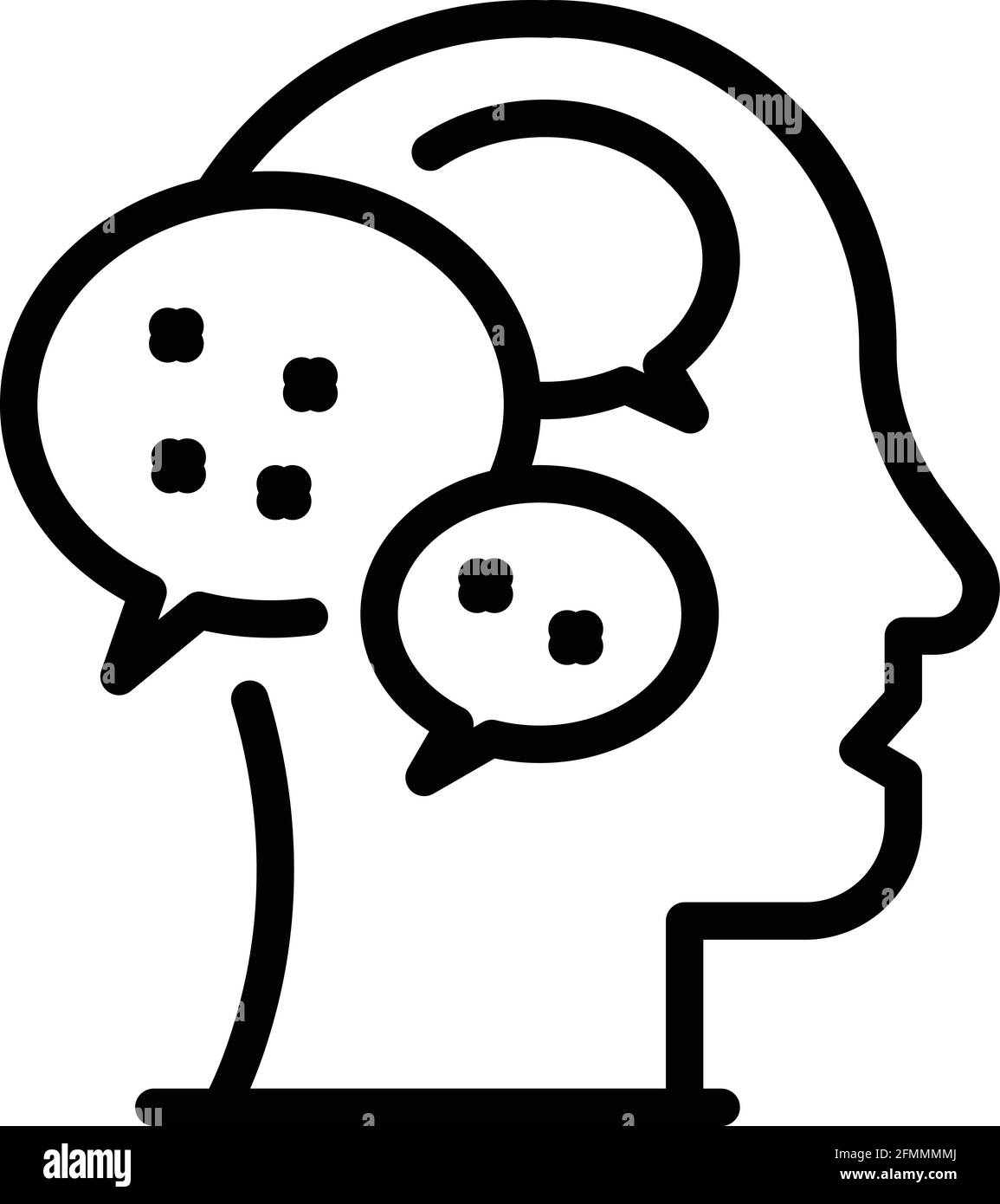 Human resources mind chat icon. Outline Human resources mind chat ...