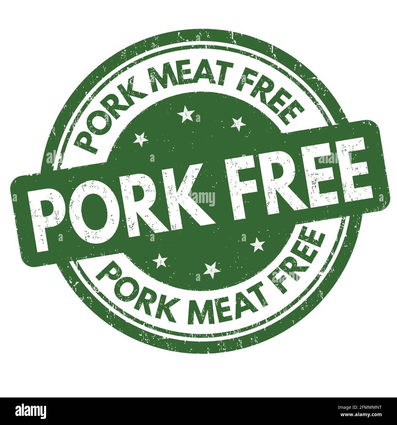 Pork free grunge rubber stamp on white background, vector illustration ...