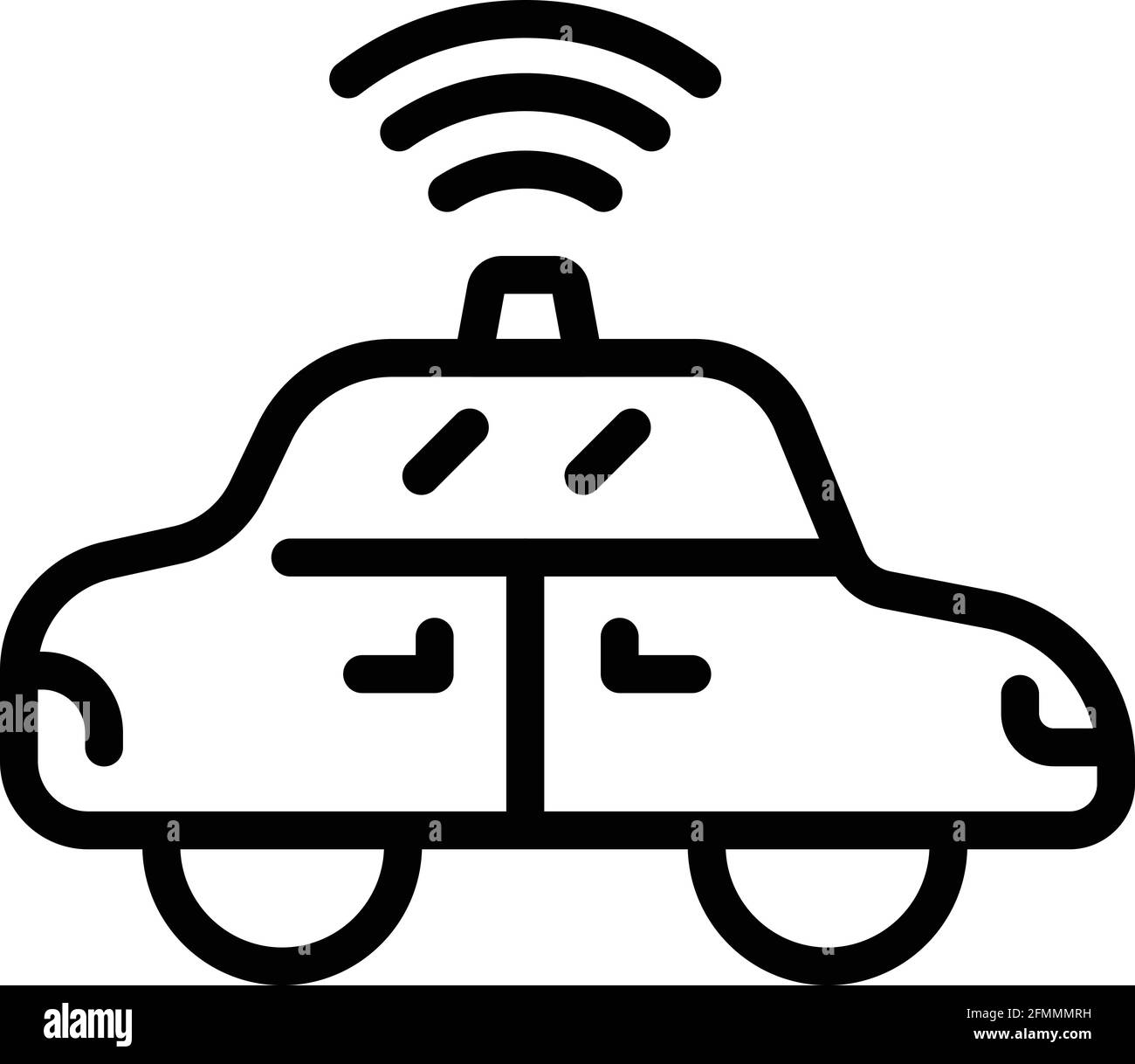 Driverless car icon. Outline Driverless car vector icon for web design ...