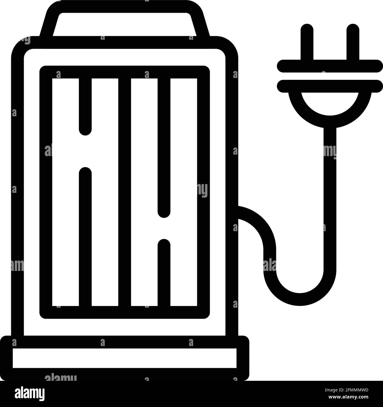 Accessible solar charging station icon. Outline Accessible solar ...