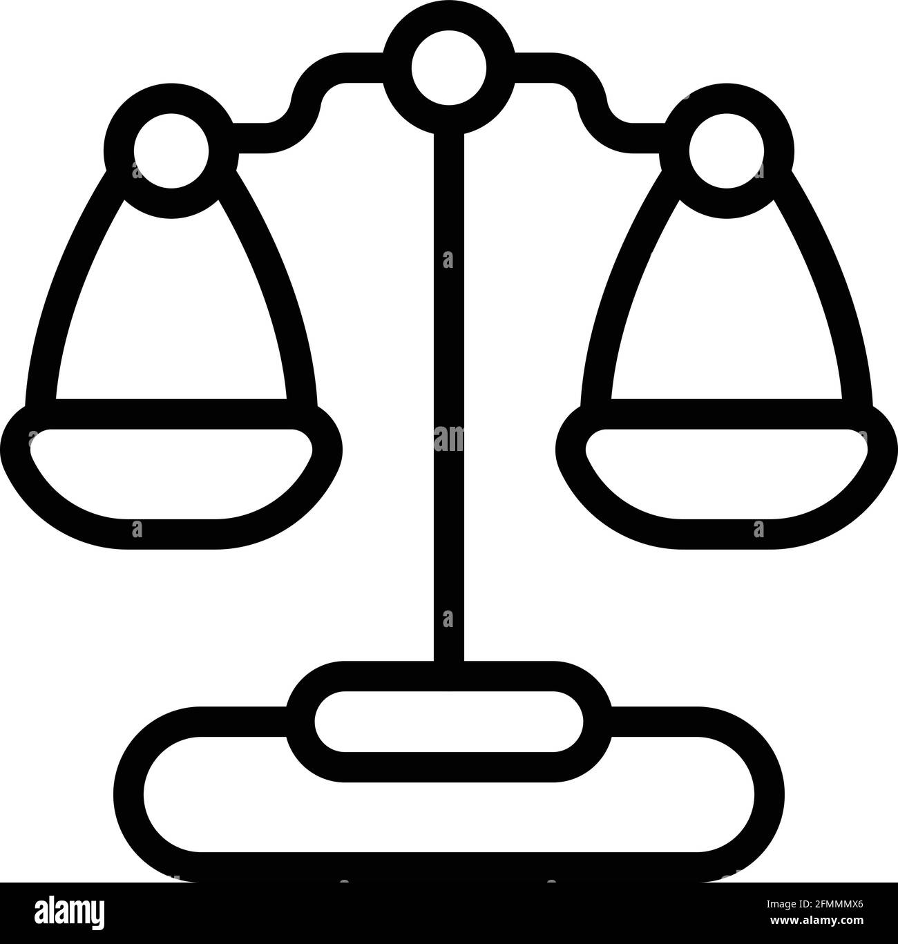 Accessible balance icon. Outline Accessible balance vector icon for web ...