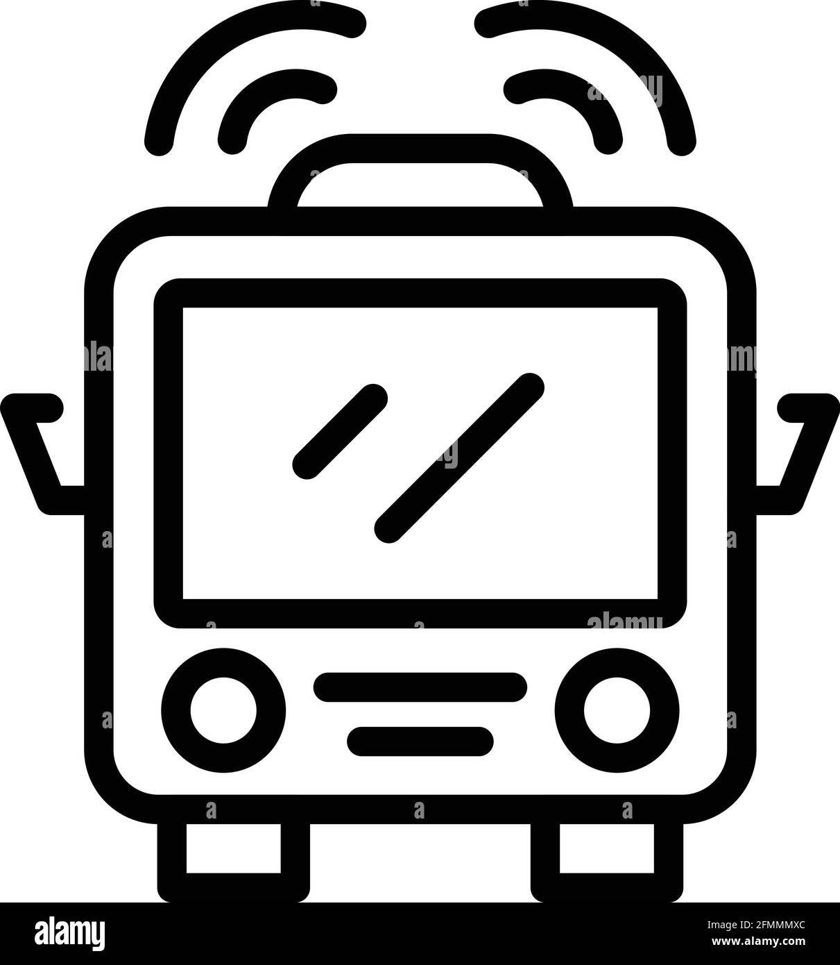 Accessible train icon. Outline Accessible train vector icon for web ...