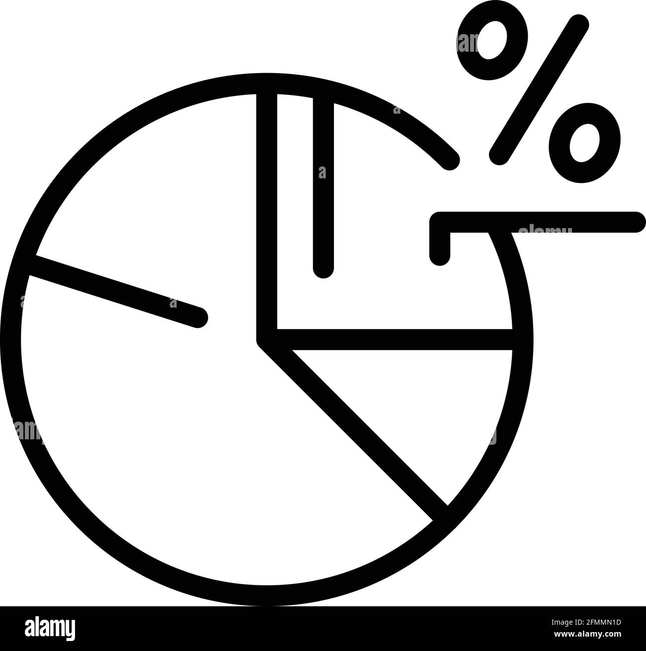Social media marketing pie chart icon. Outline Social media marketing ...